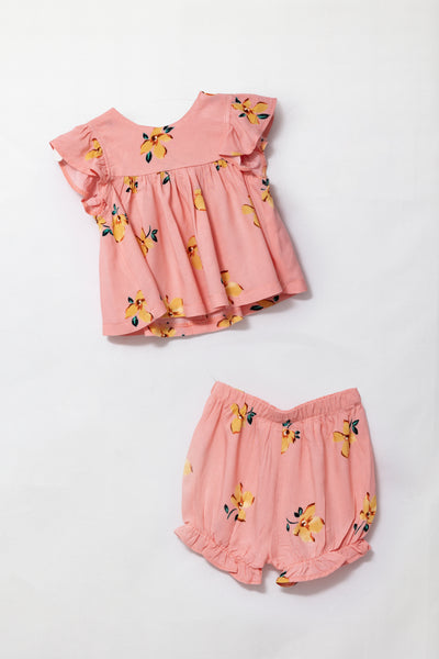 Pastel Pink Floral Top & Bloomer Set – Princess Gabi
